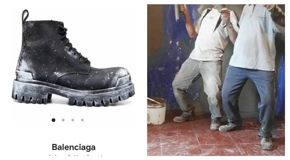 Balenciaga desata memes por botas con manchas de pintura que valen 24 ...