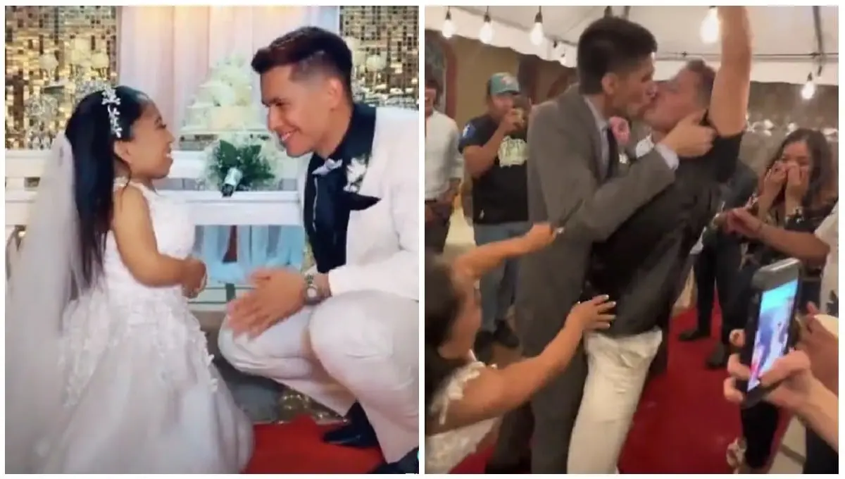 Invitado besa a recién casado en su boda y la novia los golpea - Quinto Poder
