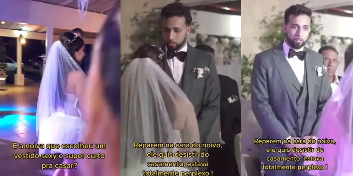 VIDEO Brasileña usa minivestido con trasparencias en su boda y la reacción del novio se viraliza ...