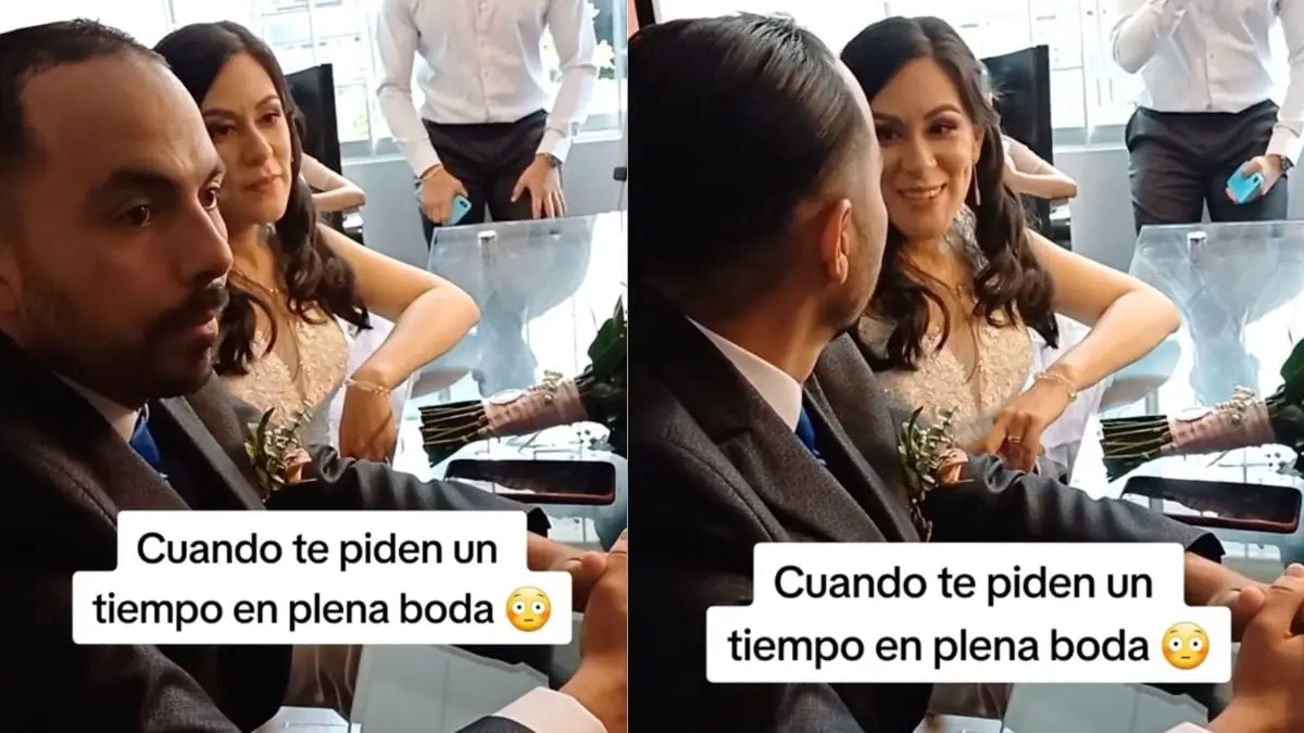 VIDEO: Mujer pide un tiempo a su novio en plena boda - Quinto Poder