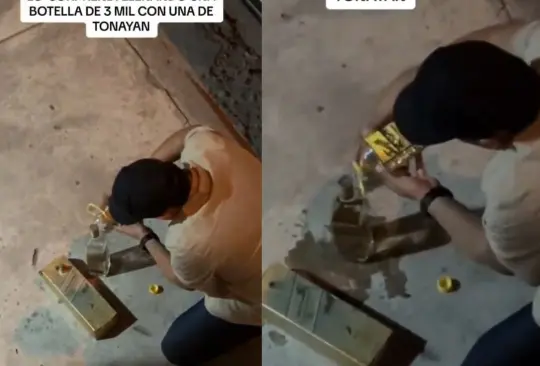 VIDEO Hombre llena botella de más de 2 mil pesos con Tonayán para ...